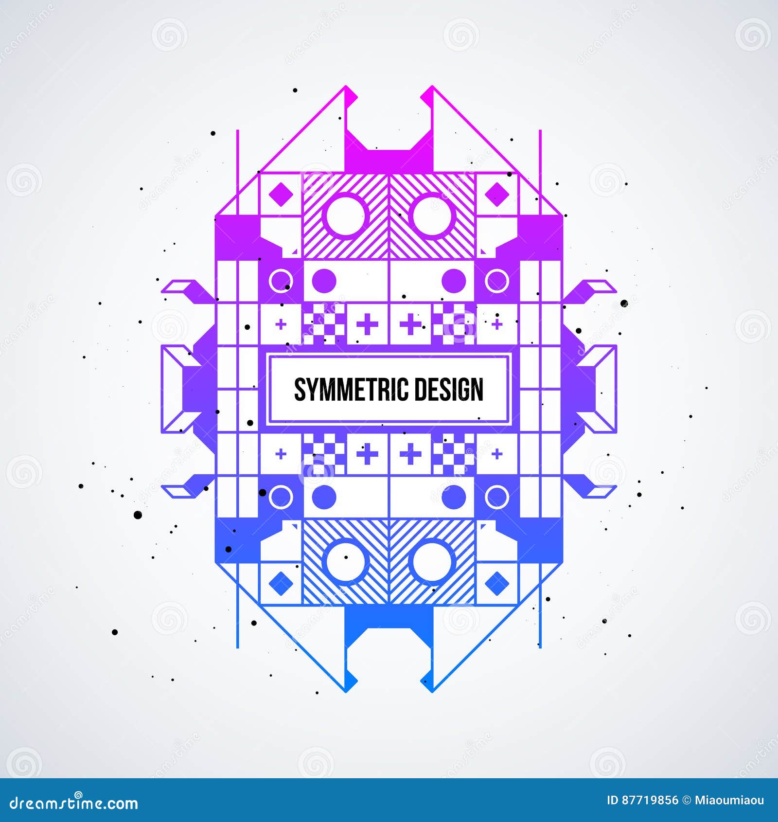 Futuristic Design Element with Colorful Gradient Stock Vector ...
