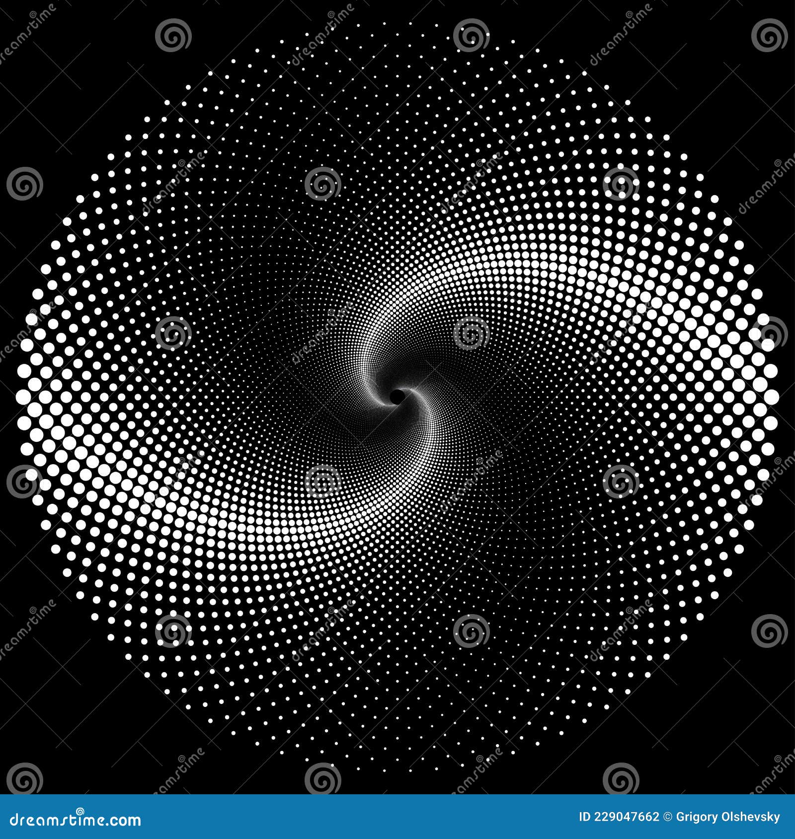 Futuristic Design Element, Ornament. Spiral Pattern Stock Vector ...