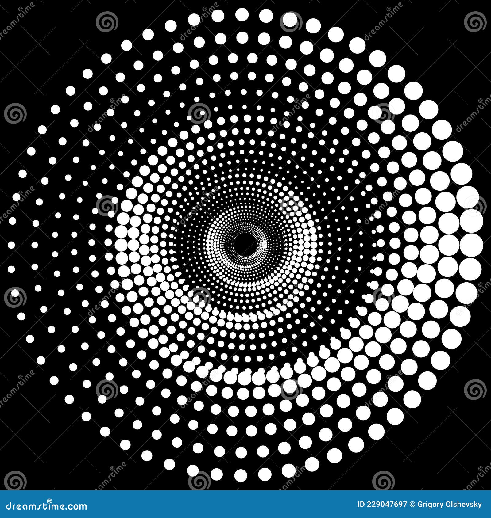 Futuristic Design Element, Ornament. Spiral Pattern Stock Vector ...