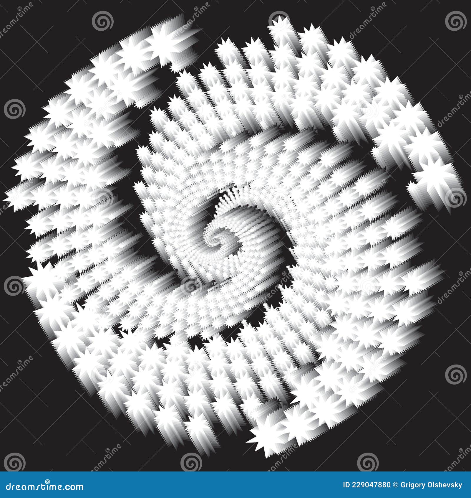 Futuristic Design Element, Ornament. Spiral Pattern Stock Vector ...