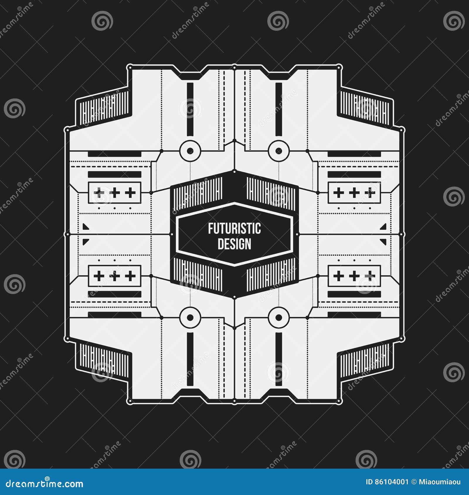 Futuristic Design Element Template Stock Vector - Illustration of ...