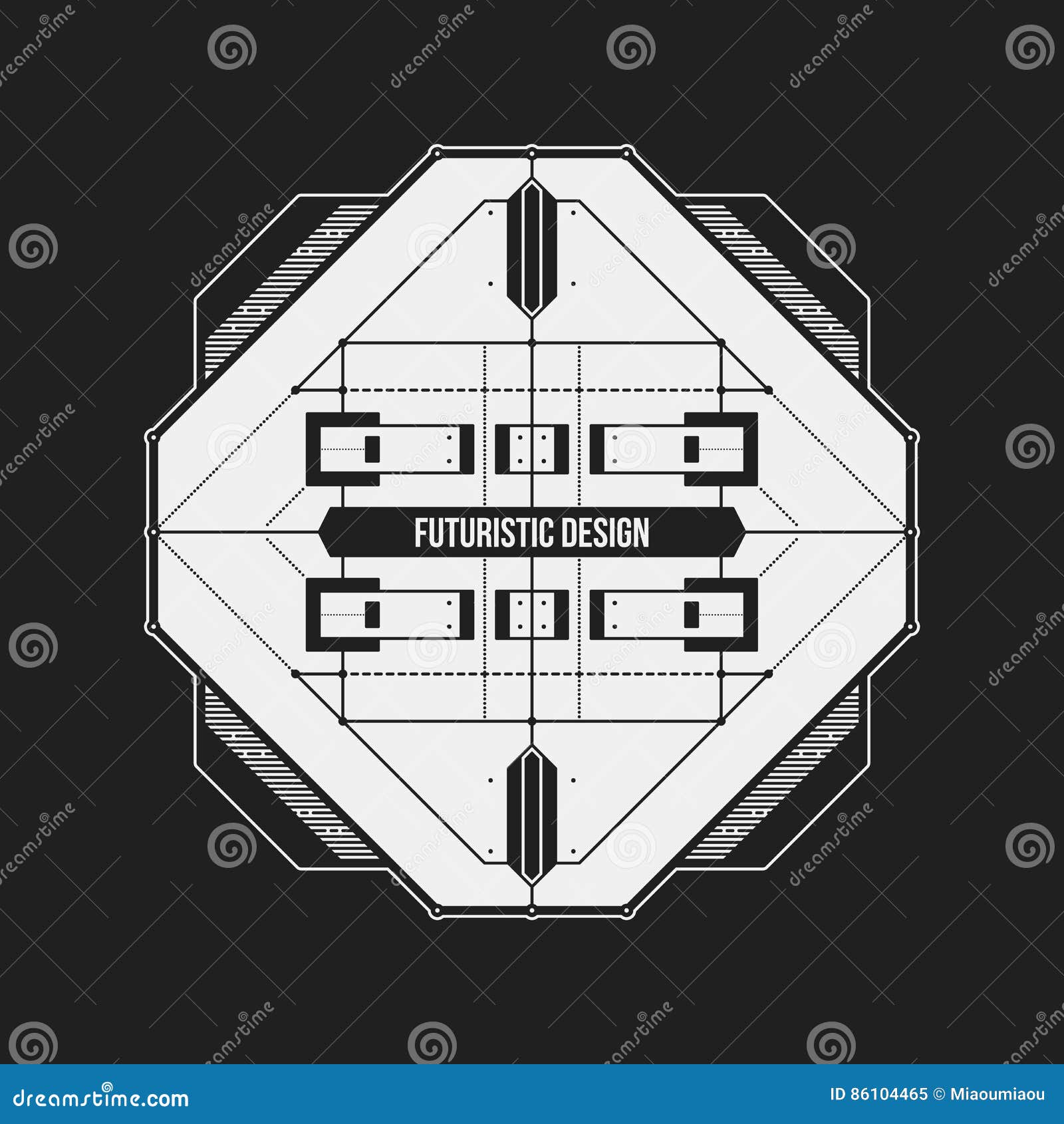 Futuristic Design Element Template Stock Vector - Illustration of ...