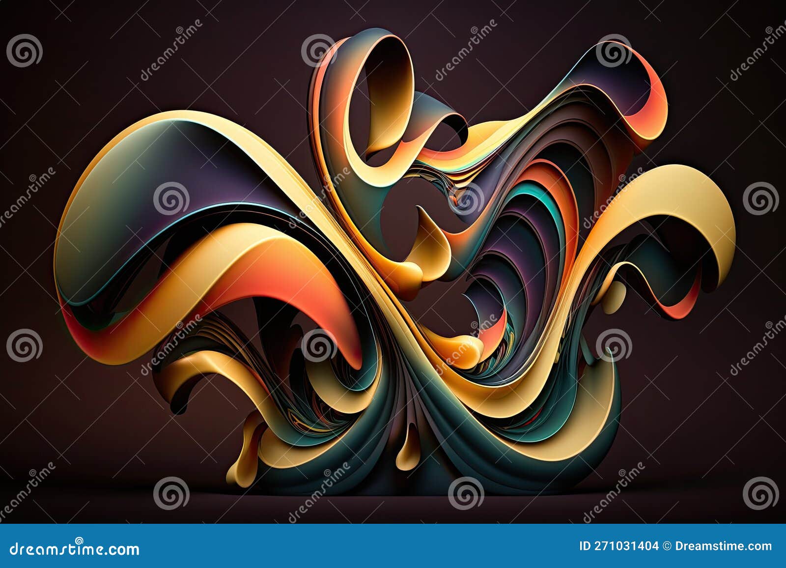 Futuristic Design Elements, Art Work on a Black Background. Generative ...