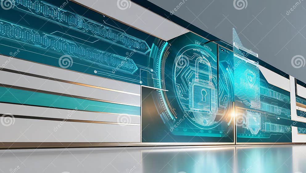 Futuristic Design Featuring Augmented Reality Security Interface with ...