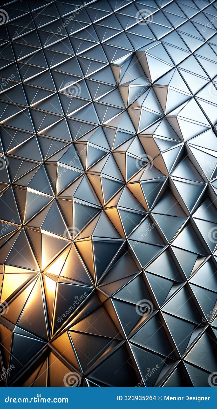 Gradient Transition from Dark To Bright Metallic Grid Overlay Stock ...