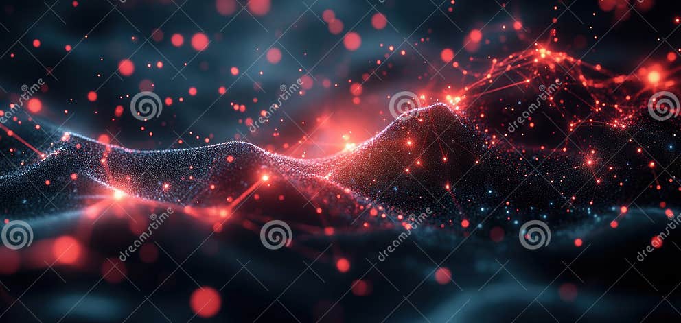 Futuristic Design with Red and Black Tech Elements on a Textured ...