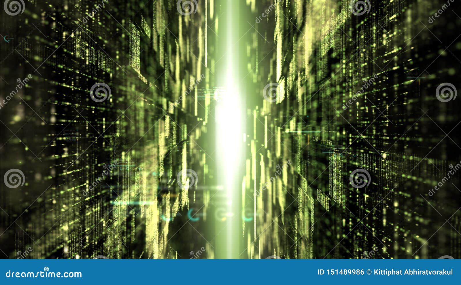 Futuristic Digital Abstract Matrix Particles Grid Stock Illustration ...