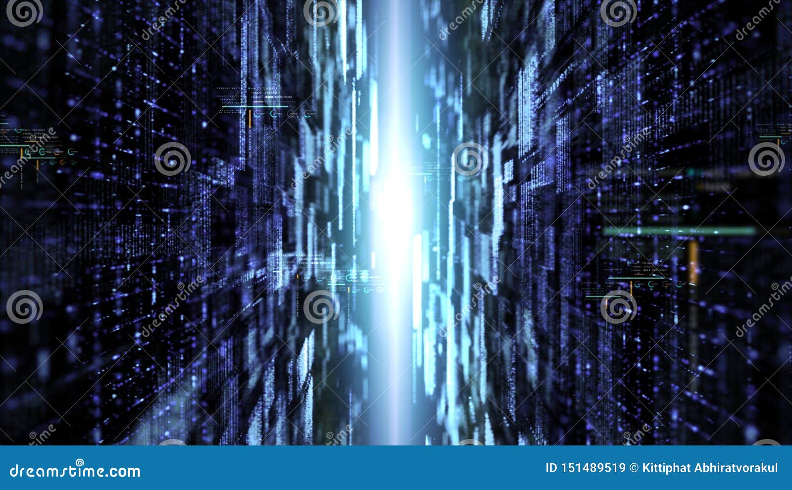 Futuristic Digital Abstract Matrix Particles Grid Stock Illustration ...