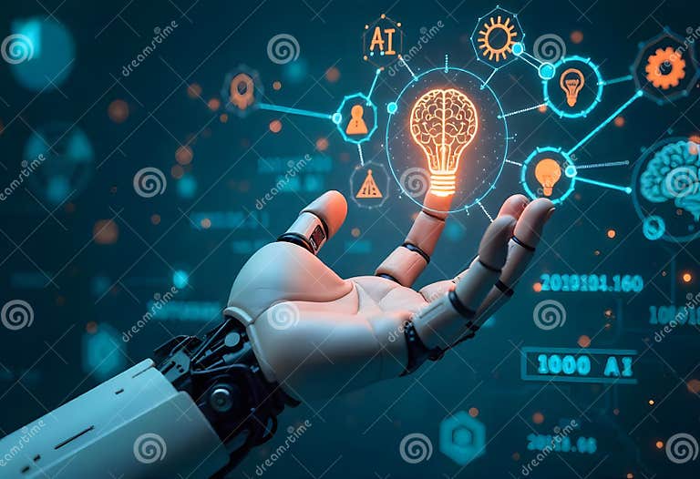 A Futuristic Digital Art Composition Showcasing the Theme of Artificial ...