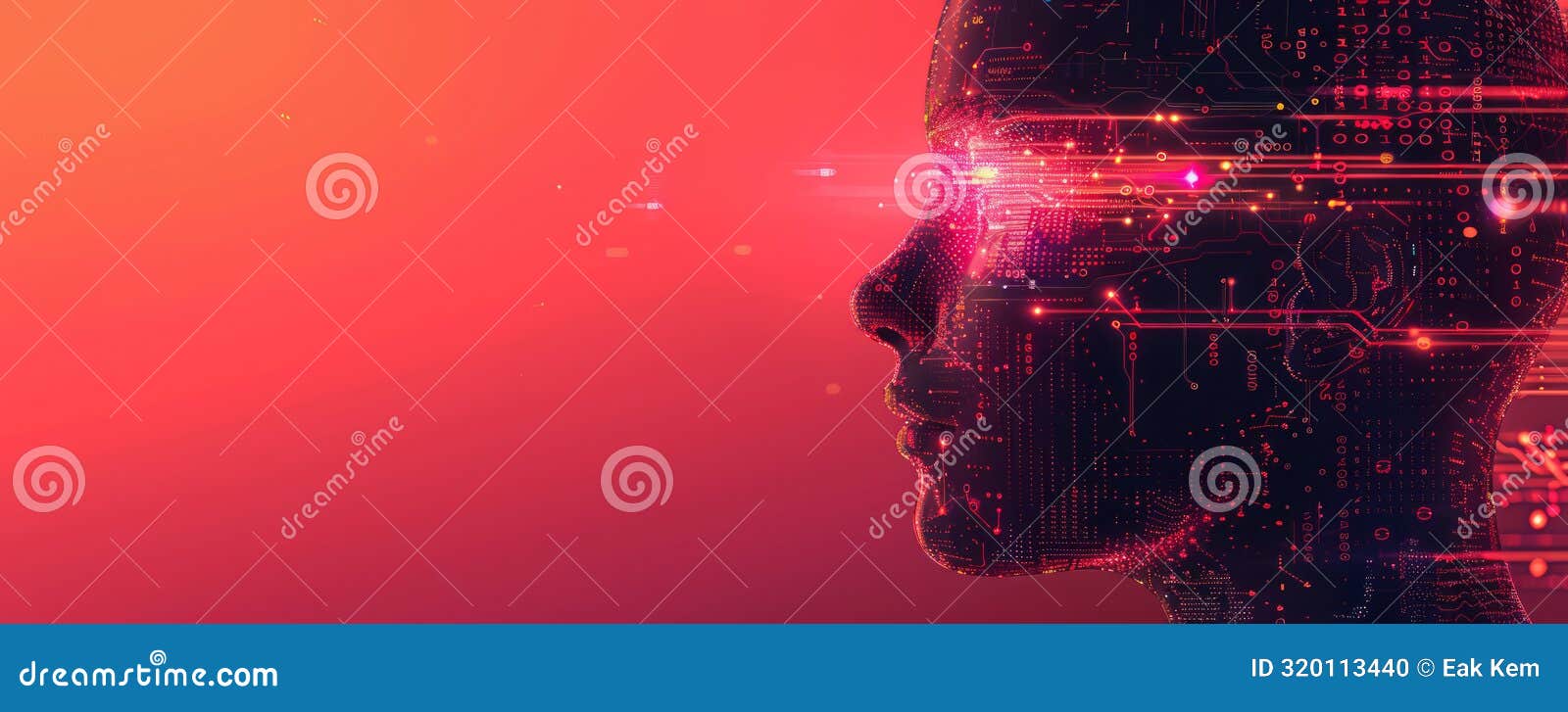 Futuristic Digital Art Conceptual Depiction of Artificial Intelligence ...