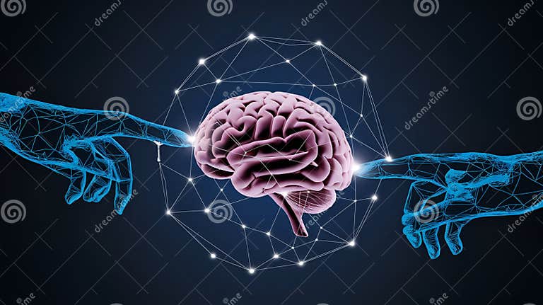 Futuristic Digital Brain with Neural Network Representing the Synergy ...