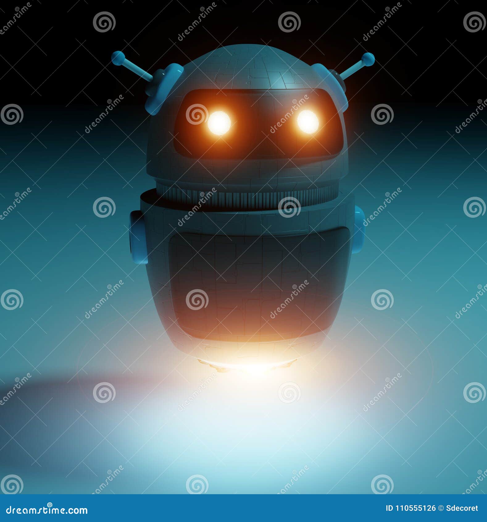 Futuristic Digital Chatbot 3D Rendering Stock Illustration ...