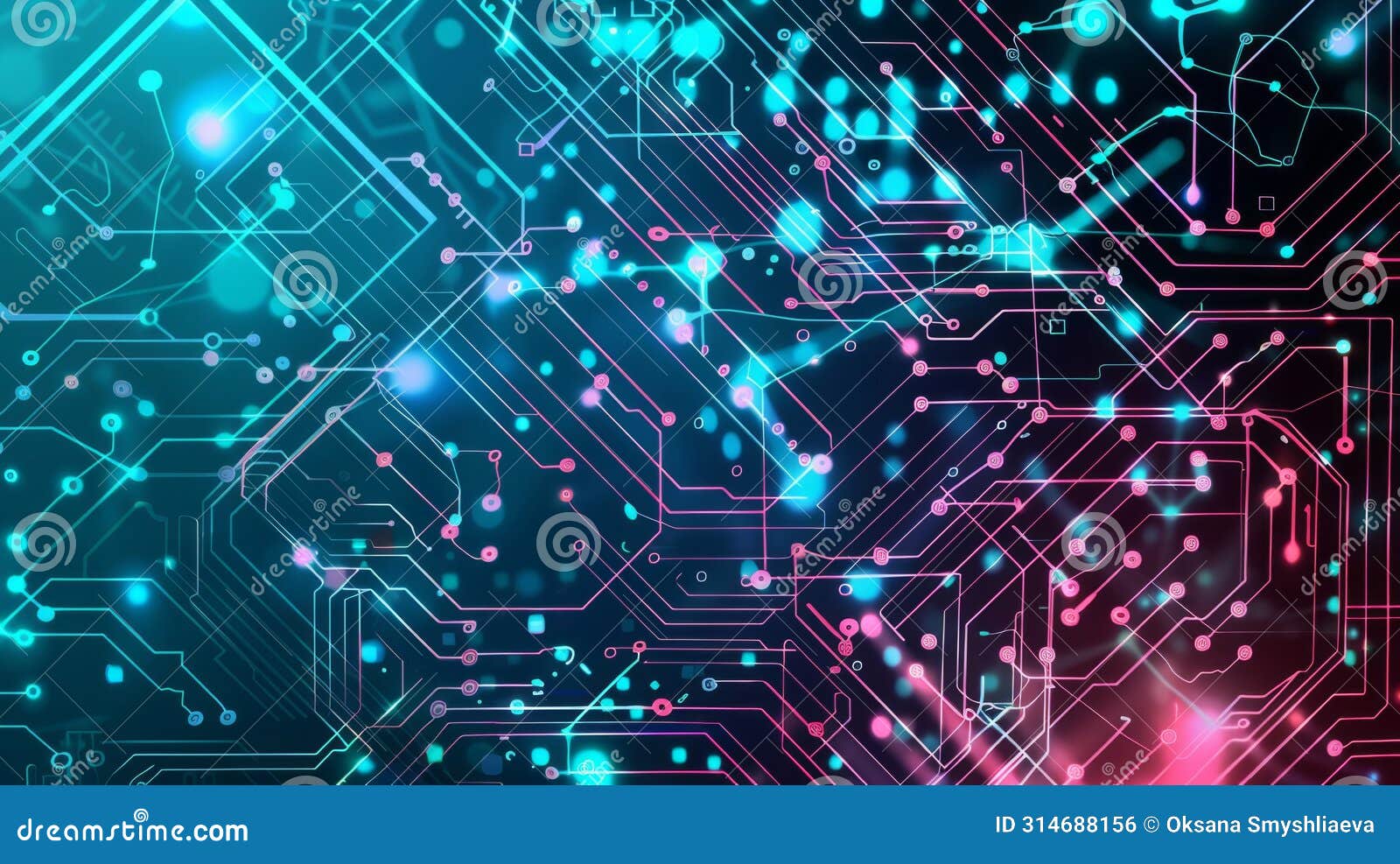 Futuristic Digital Circuit Board with Glowing Nodes and Traces Stock ... Futuristic Digital Circuit Board with Glowing Nodes and Traces Stock ...