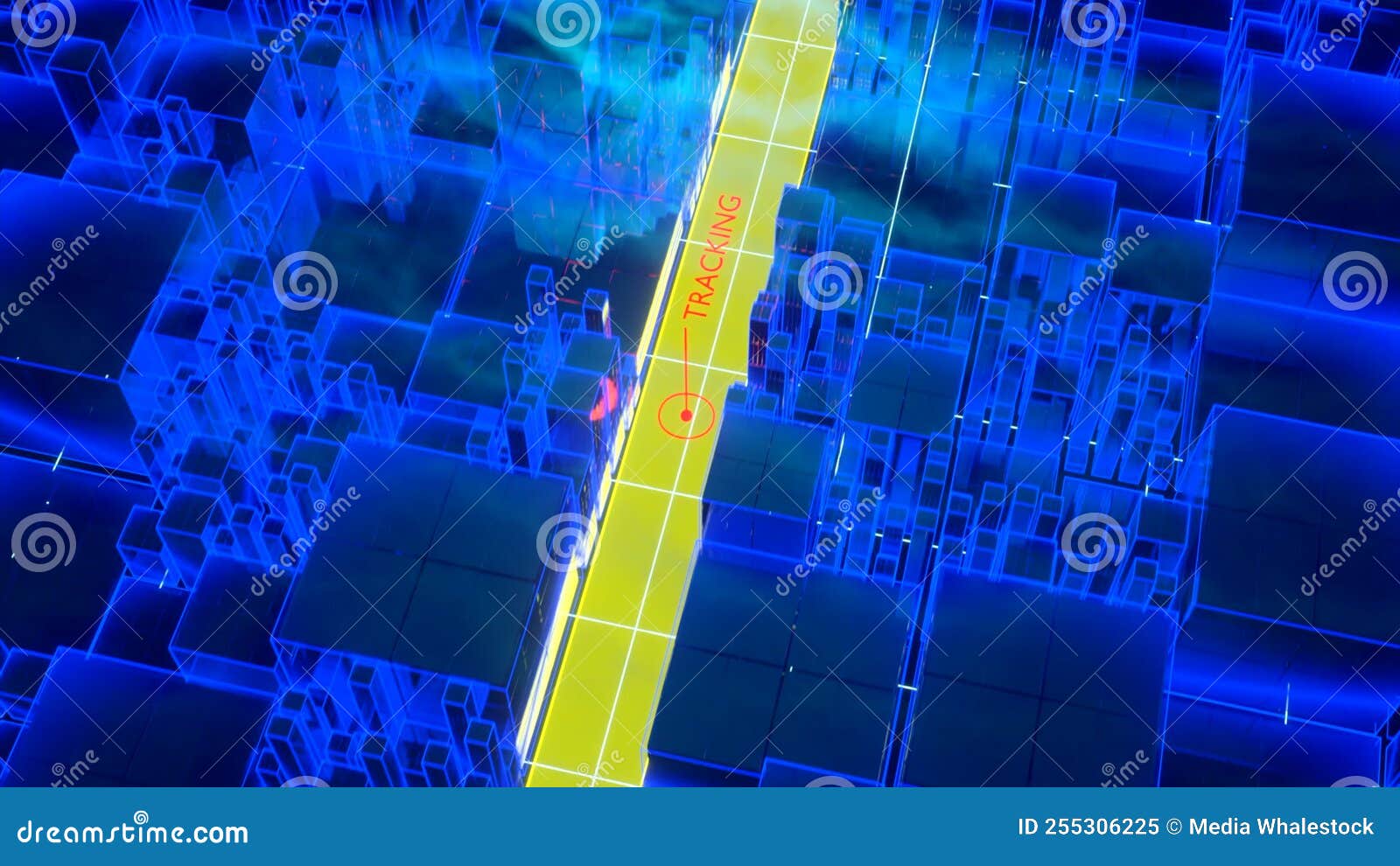 Futuristic Digital City Map Layout with Satellite GPS Coordinate ...