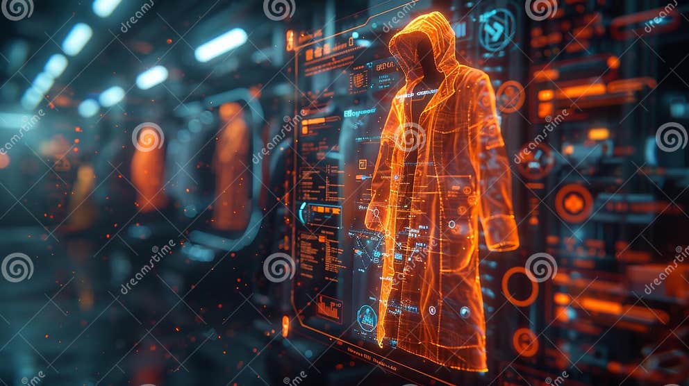 Futuristic Digital Coat Design Interface, Generative AI Stock Image ...