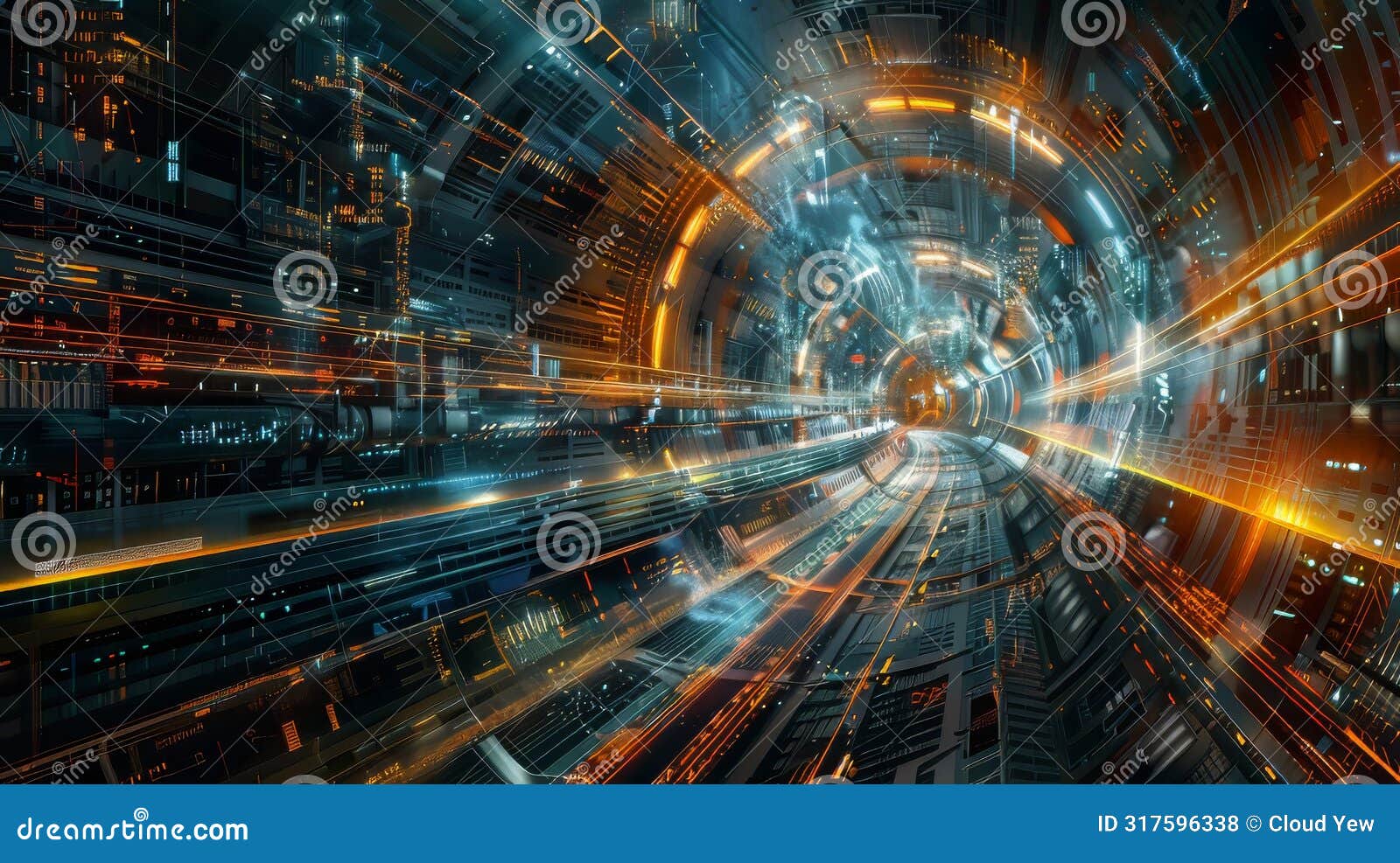 Futuristic Digital Collage Depicting the Evolution of Technology and ...