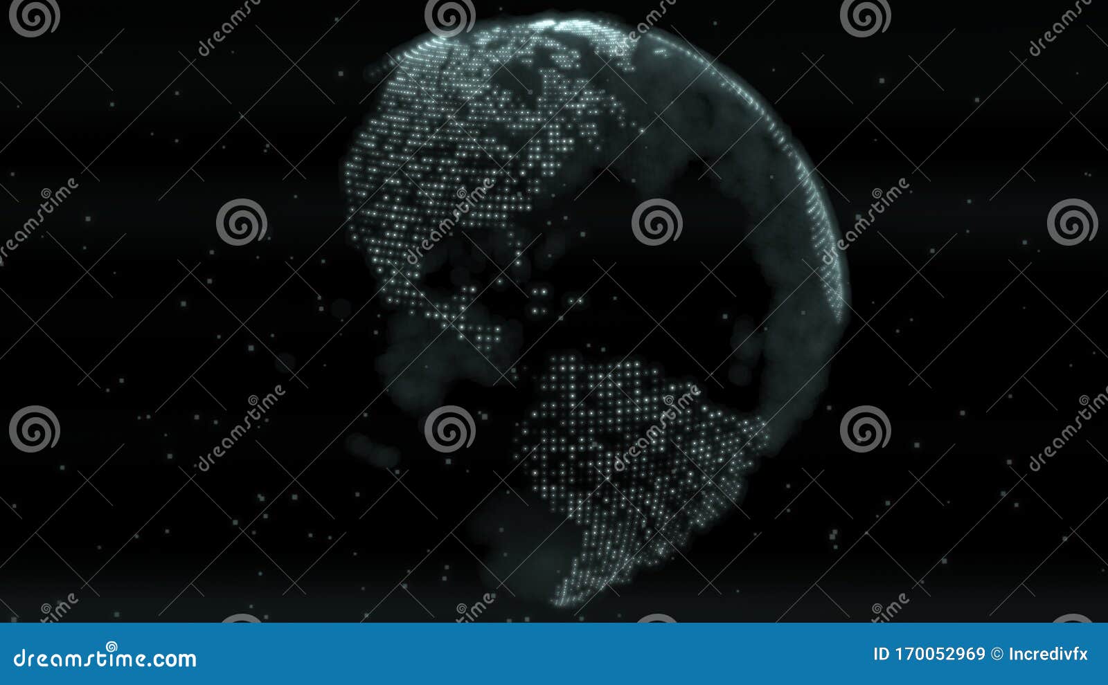 Futuristic Digital Earth Planetary Globe Grid Glowing Hologram ...