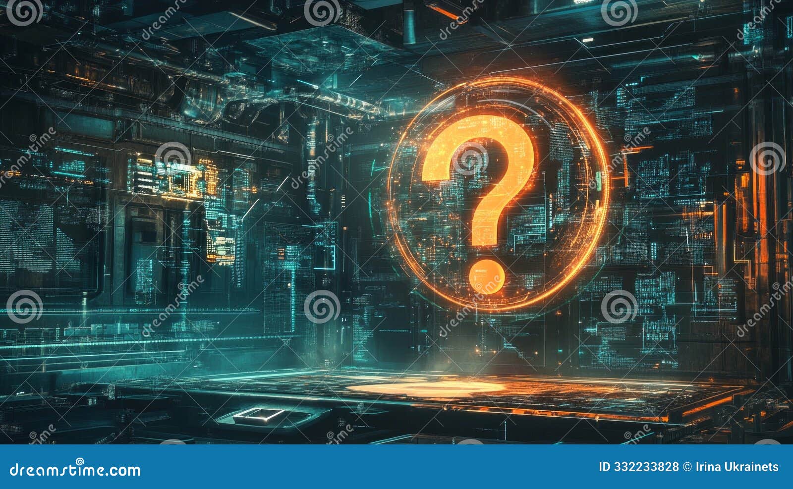 A Futuristic Digital Environment that Evokes Curiosity. a Glowing ...