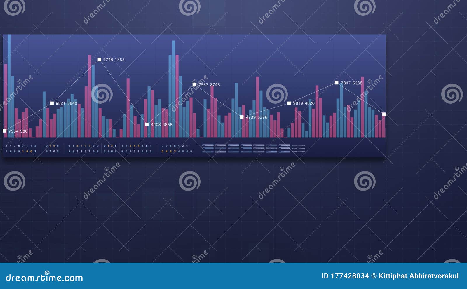 Futuristic Matrix Grid Particles in Cyber Space Background Stock ...