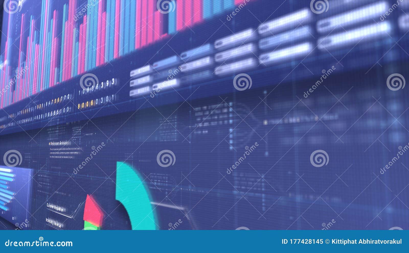 Futuristic Matrix Grid Particles in Cyber Space Background Stock ...