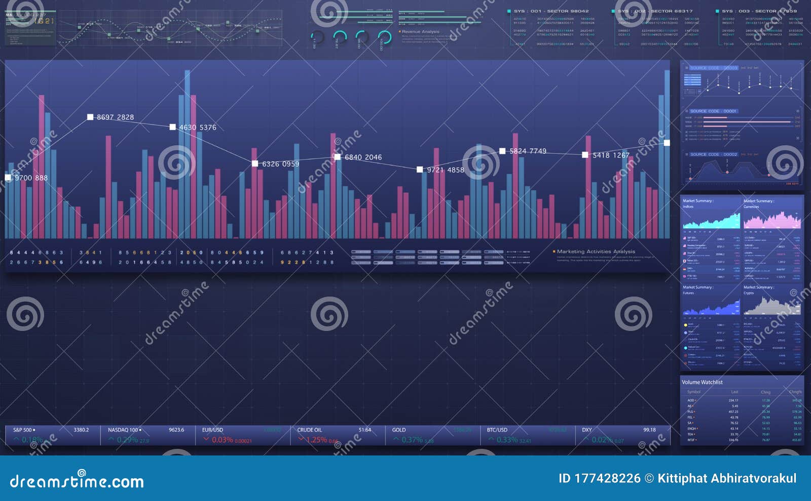 Futuristic Matrix Grid Particles in Cyber Space Background Stock ...