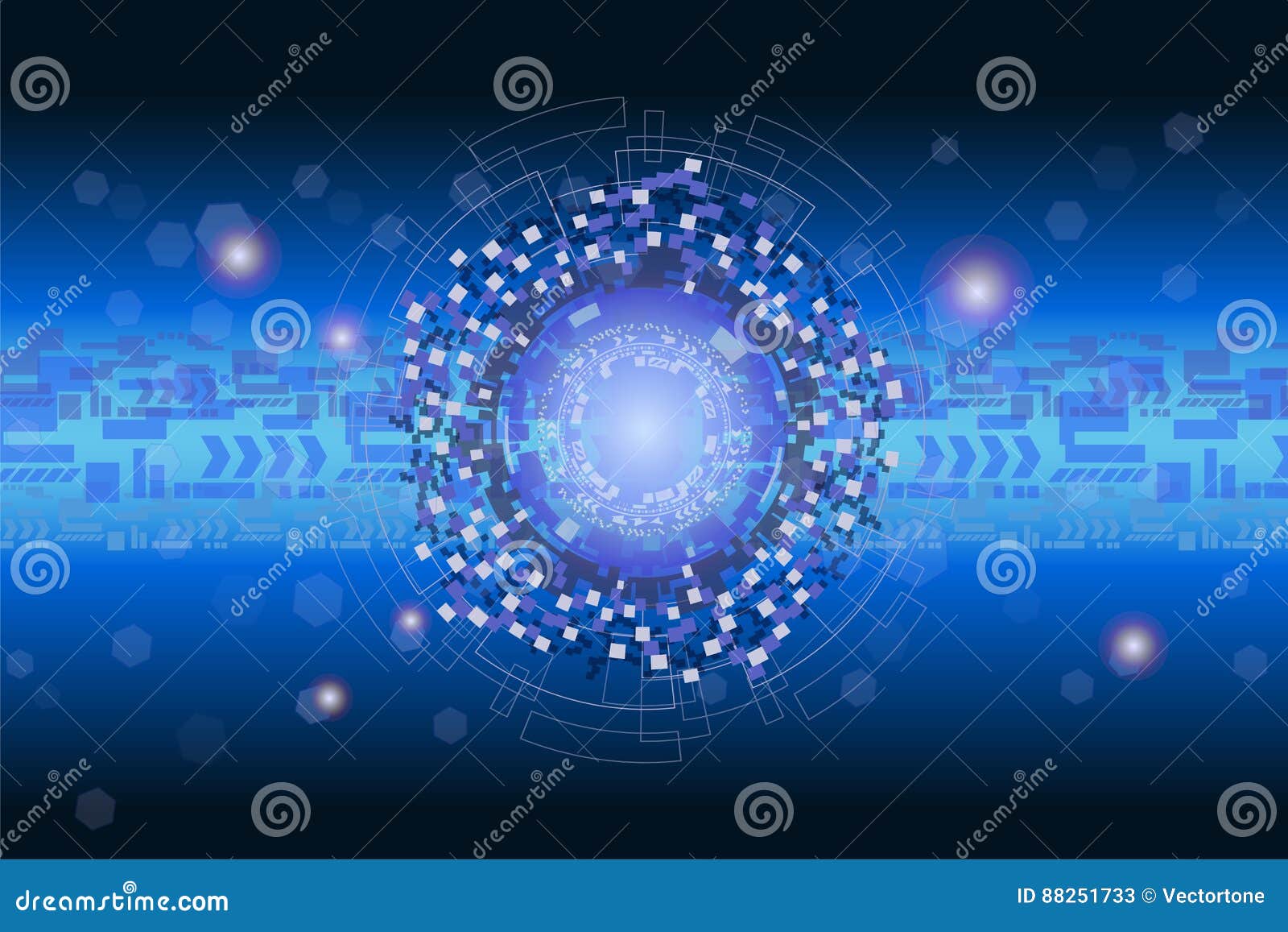 Futuristic Digital Graphic and Data Technology Concept. Stock Vector ...