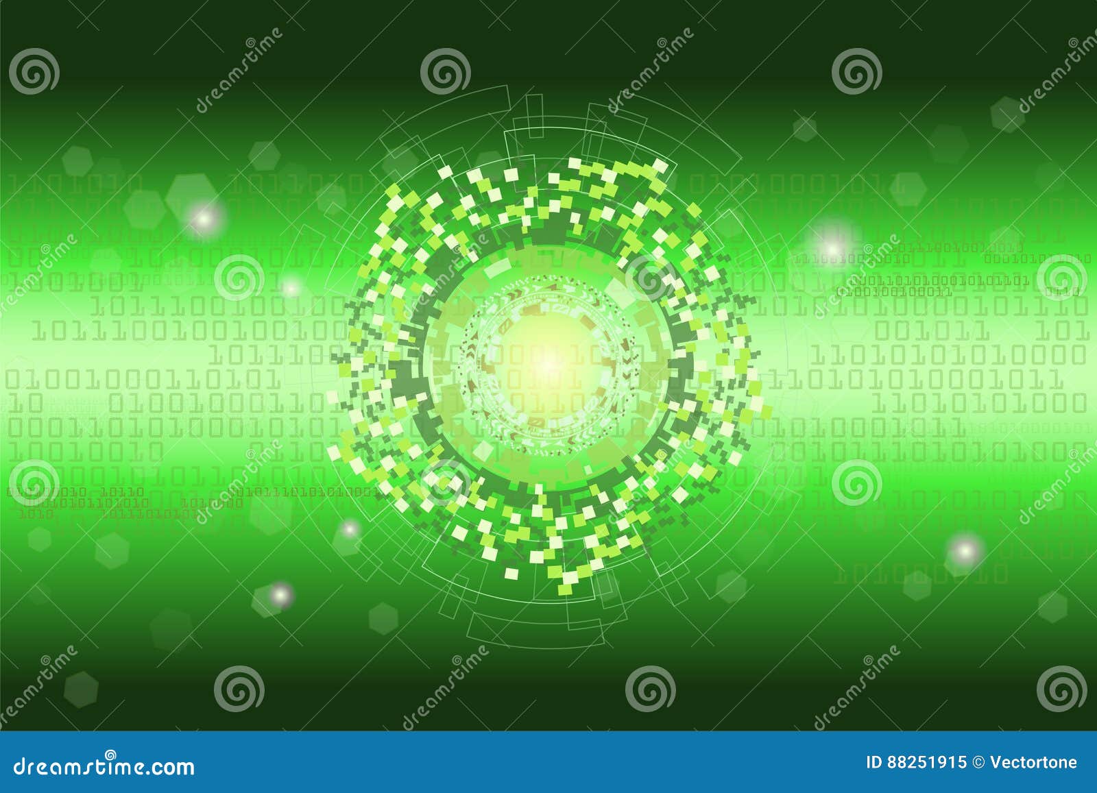 Futuristic Digital Graphic and Data Technology Concept. Stock Vector ...