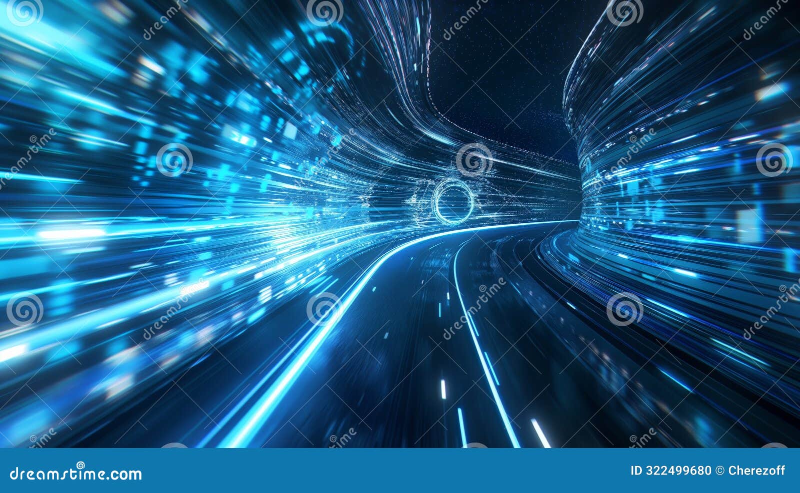 Futuristic Digital Highway stock photo. Image of glowing - 322499680
