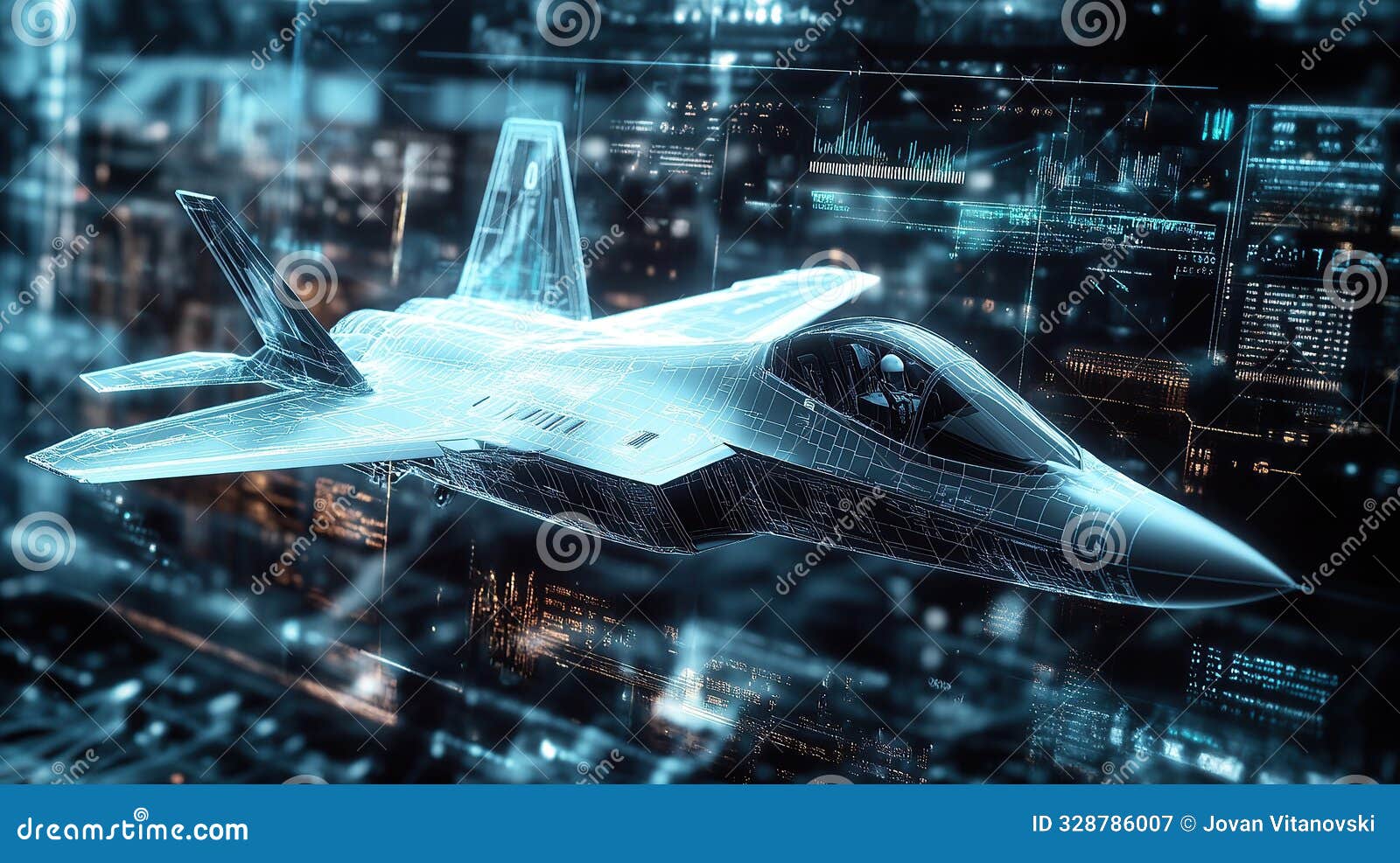 Futuristic Digital Hologram of a Fighter Jet with Data Interface Stock ... Futuristic Digital Hologram of a Fighter Jet with Data Interface Stock ...