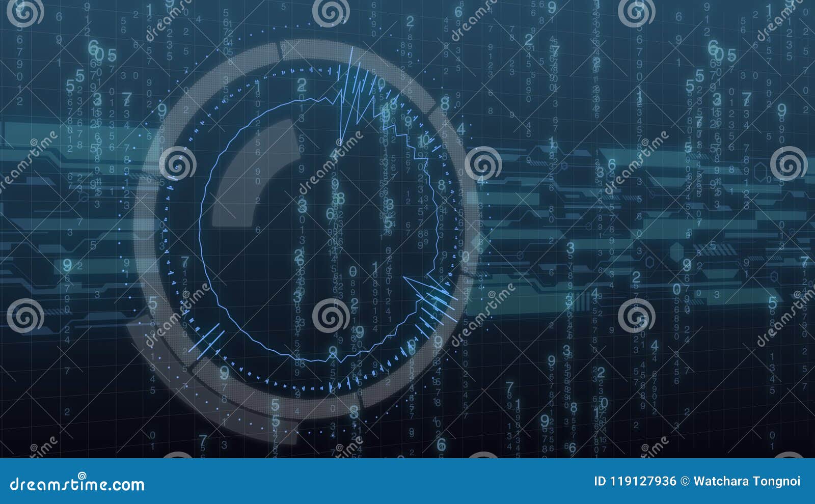 Futuristic Digital HUD Technology User Interface, Radar Screen with ...