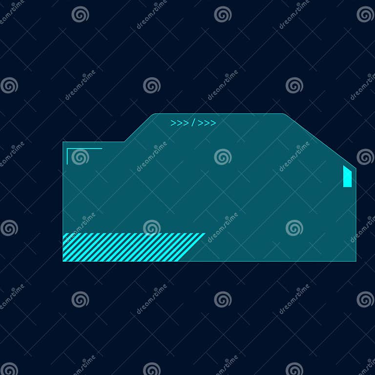 Futuristic Digital Interface. Abstract Tech UI Element, Modern Sci-fi ...
