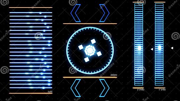 Futuristic Digital Interface Screen with Running Computer Program ...