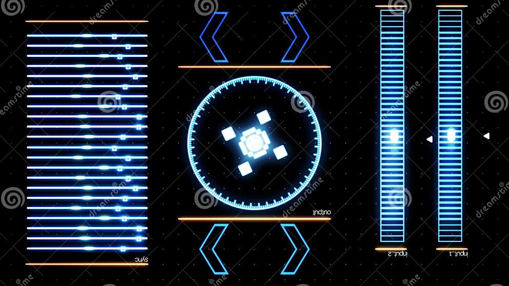 Futuristic Digital Interface Screen with Running Computer Program ...