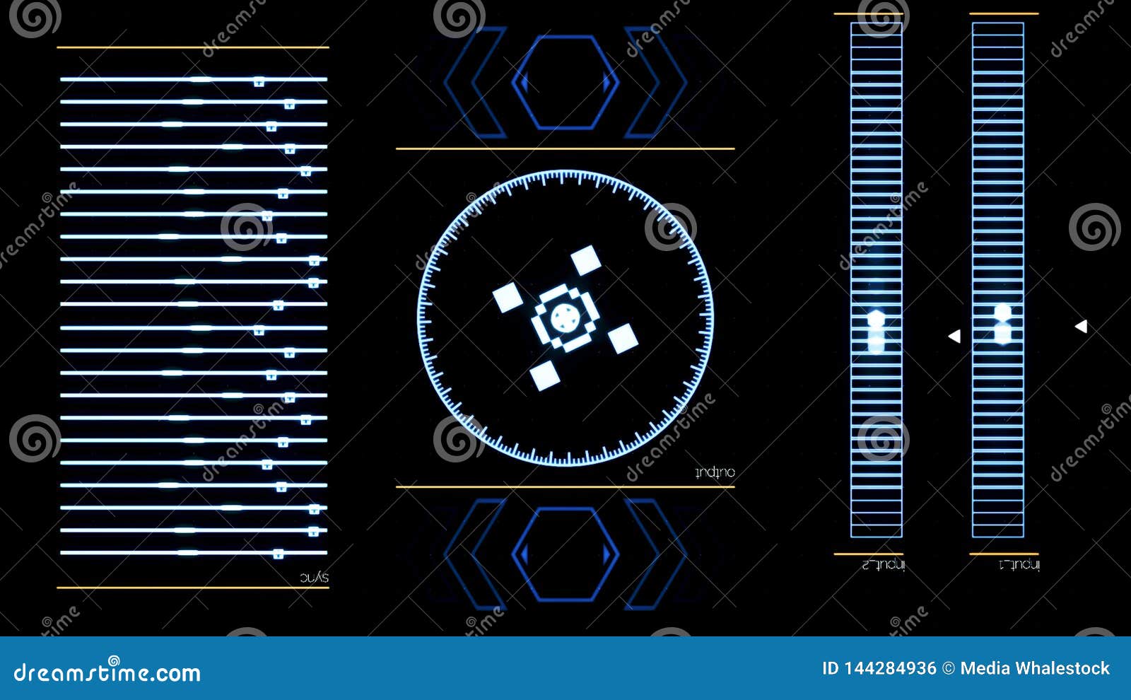 Futuristic Digital Interface Screen with Running Computer Program ...