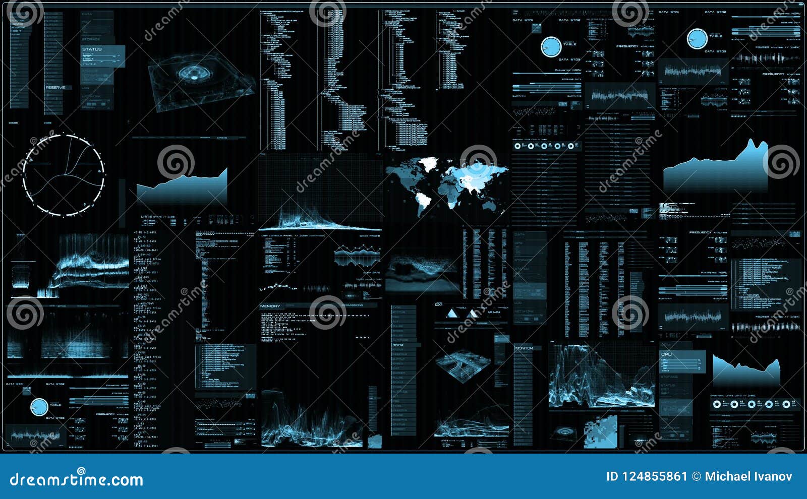 Futuristic Digital Interface Screen Stock Video - Video of earth ...