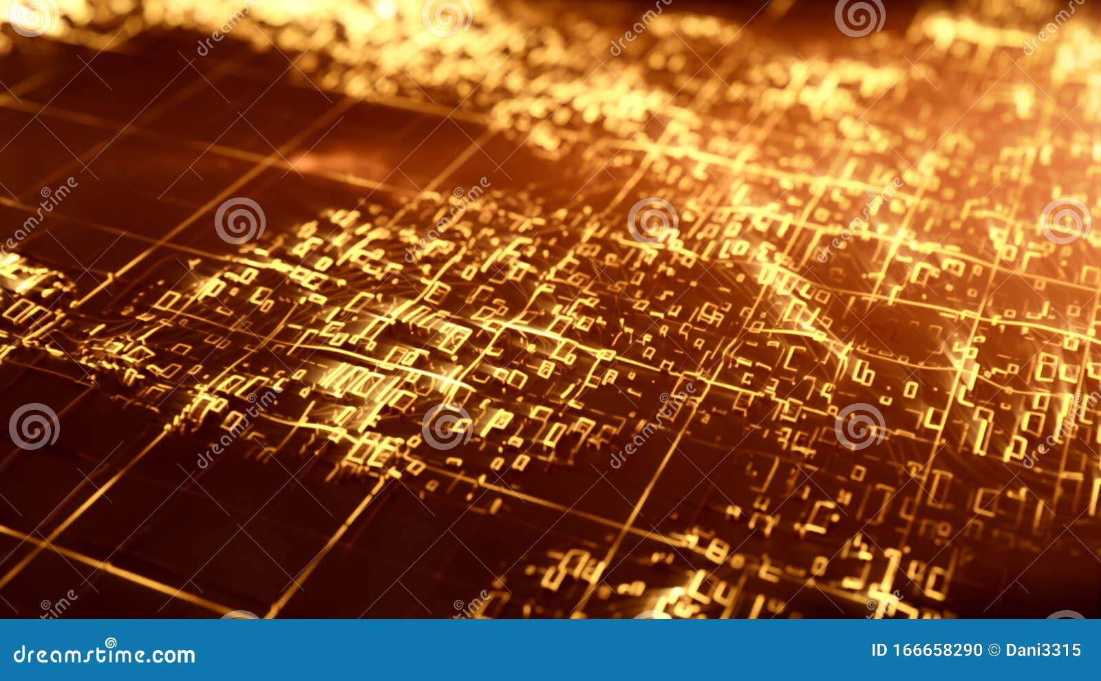 Futuristic Digital Map. Transfer of Information, Cloud Computing and ...