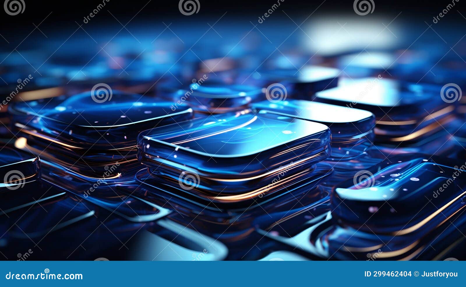 Futuristic Digital Network Structure. Generative Ai Stock Illustration ...