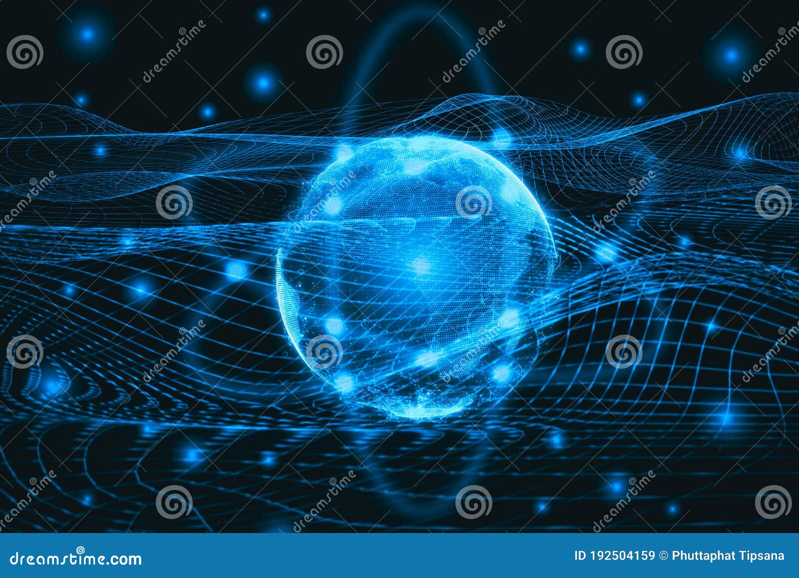 Futuristic Digital Network Technology Concept with Internet of Things ...