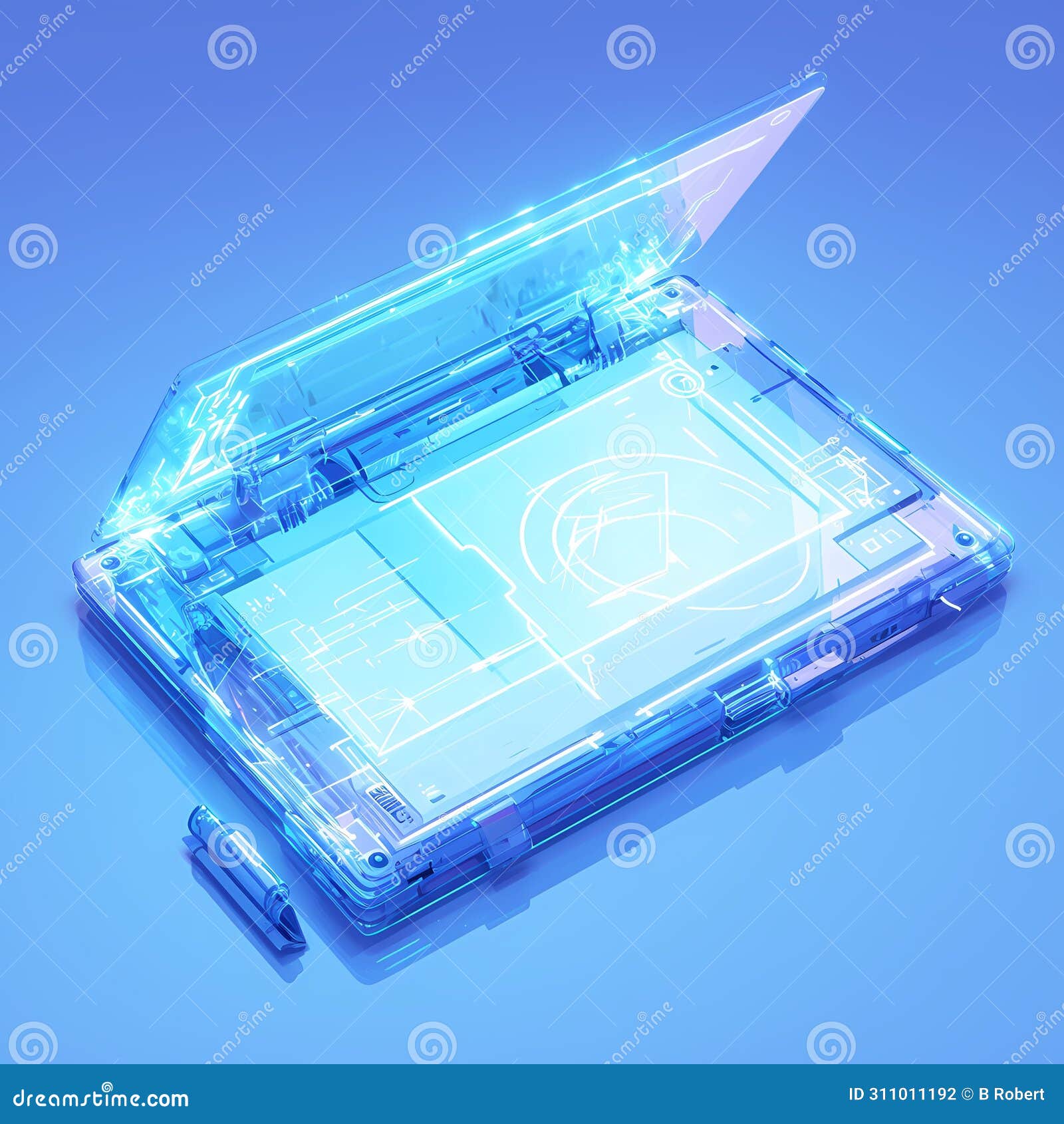 Smart Notebook, Future Technology Stock Illustration - Illustration of ...