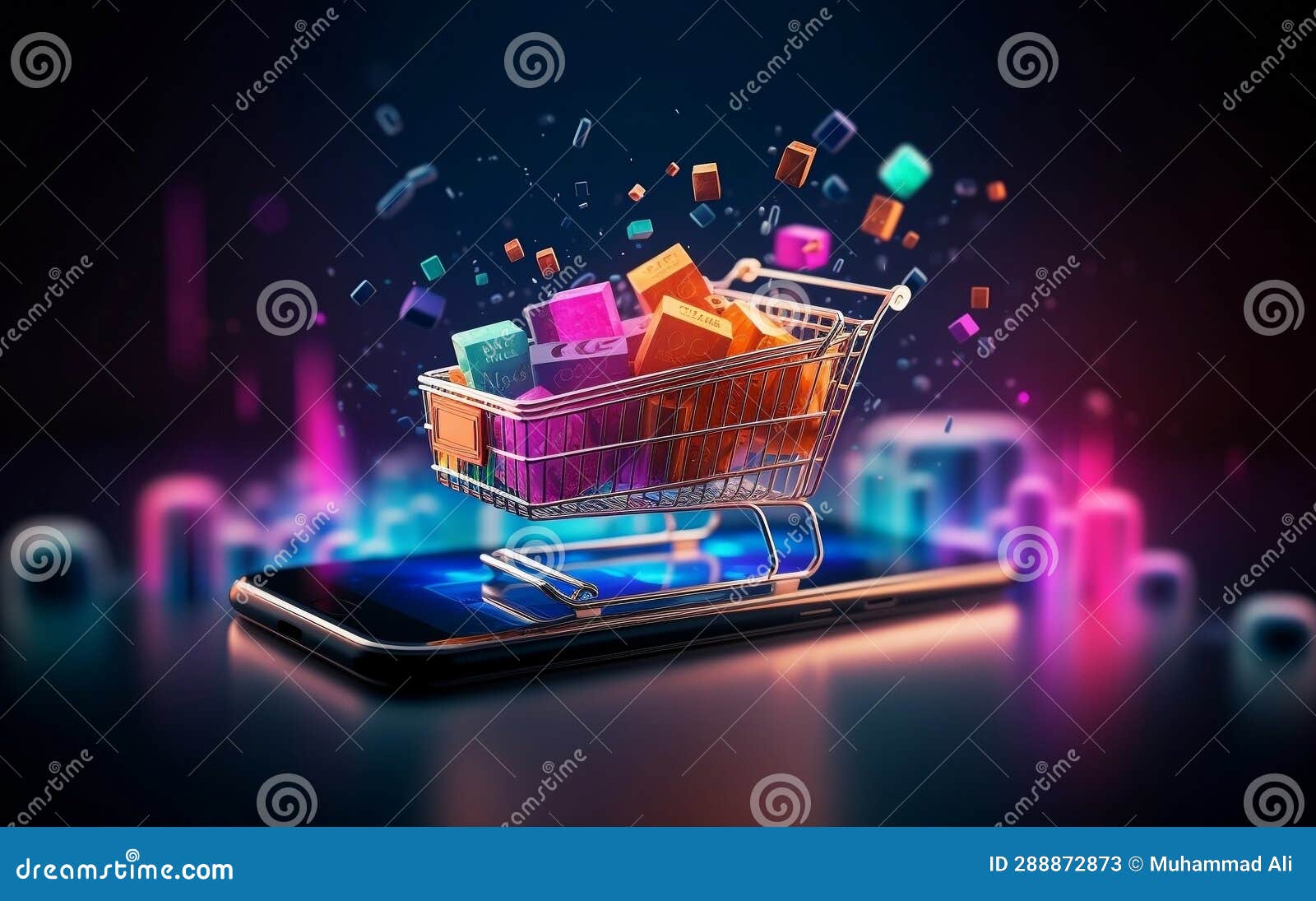Futuristic Digital Payment Technology. Generative AI Stock Image ...