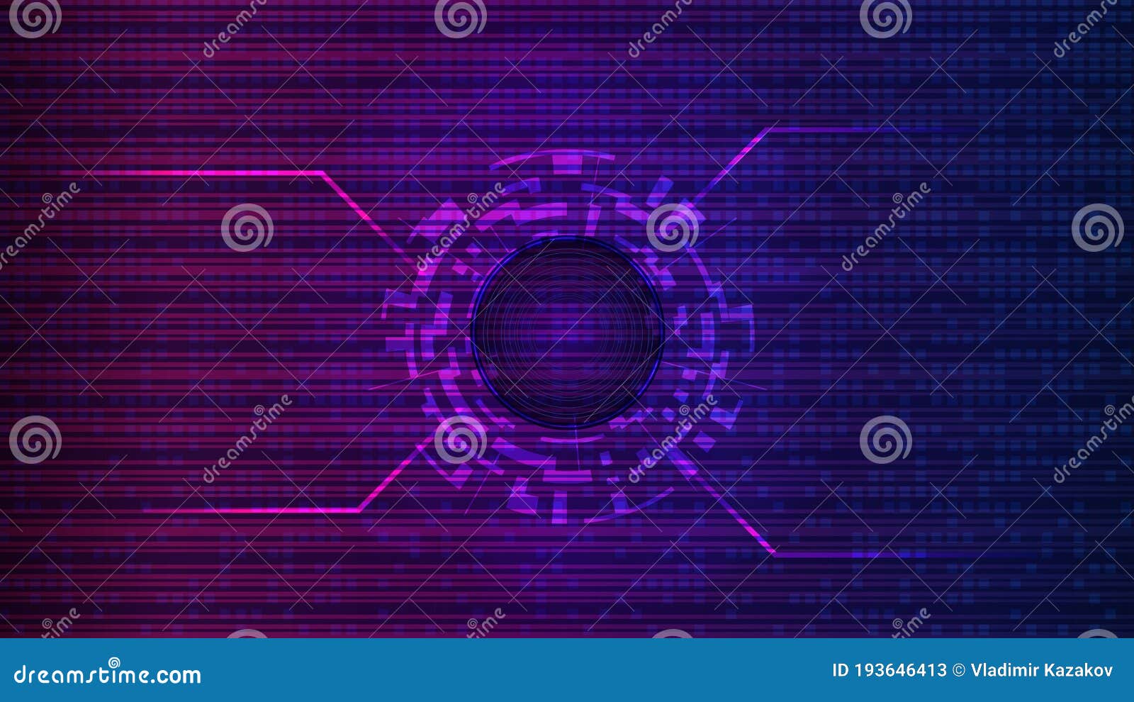 Futuristic Digital Technology Template with Copy Spaces. Stock Vector ...