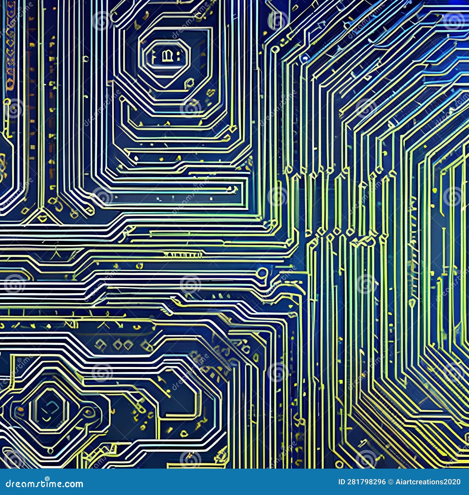 A Futuristic Digital Texture with Intricate Circuit Board Patterns and ...