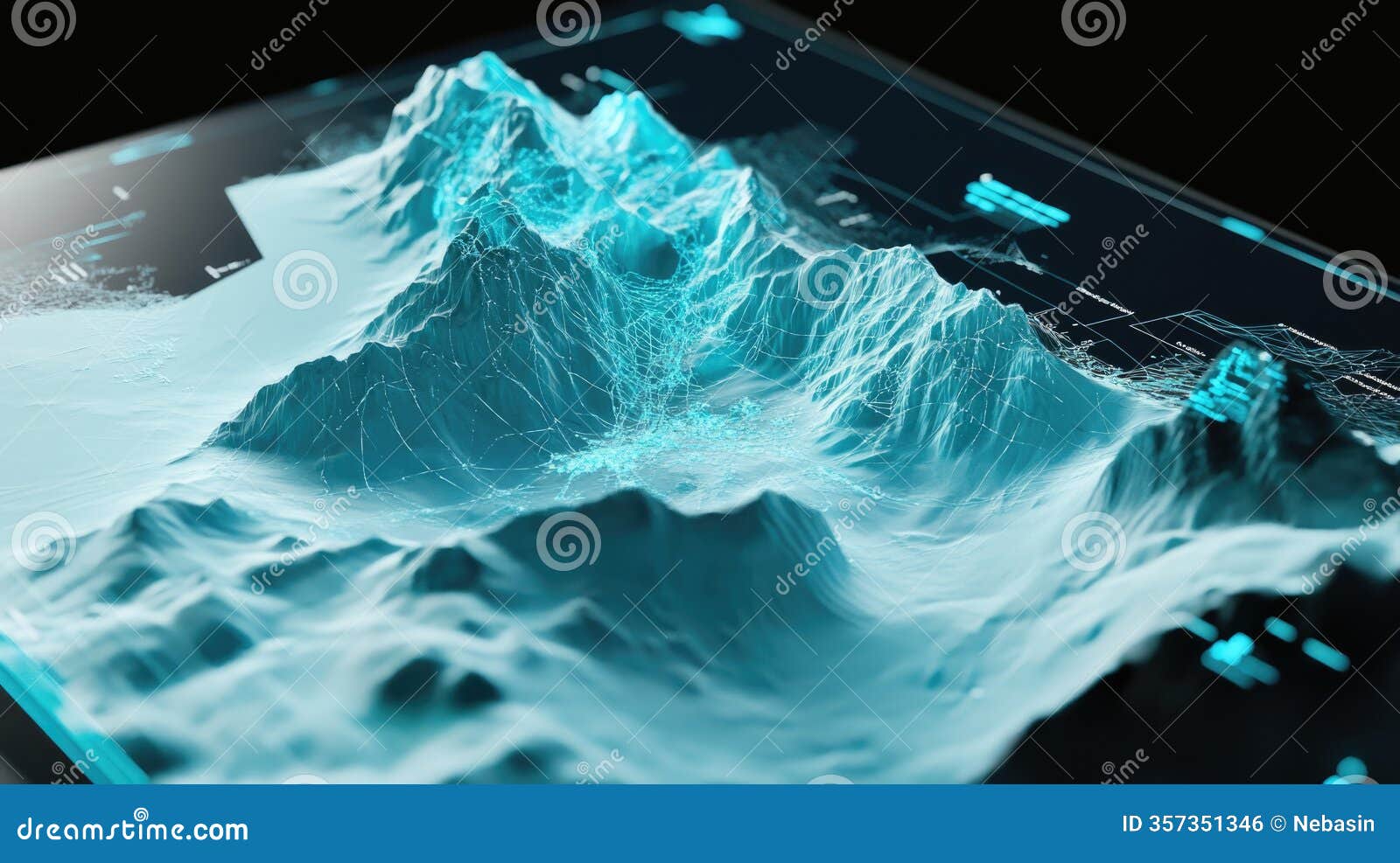 Digital Topographic Elevation Model Of A Excavation Hole With Steep ...