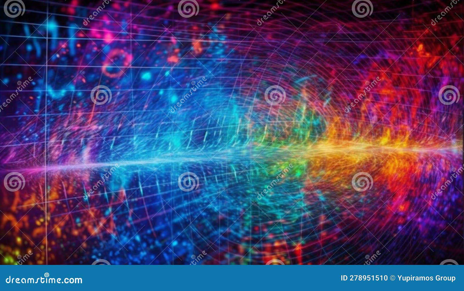 A Futuristic, Digitally Generated Image Of Exploding Neon Vitality ...