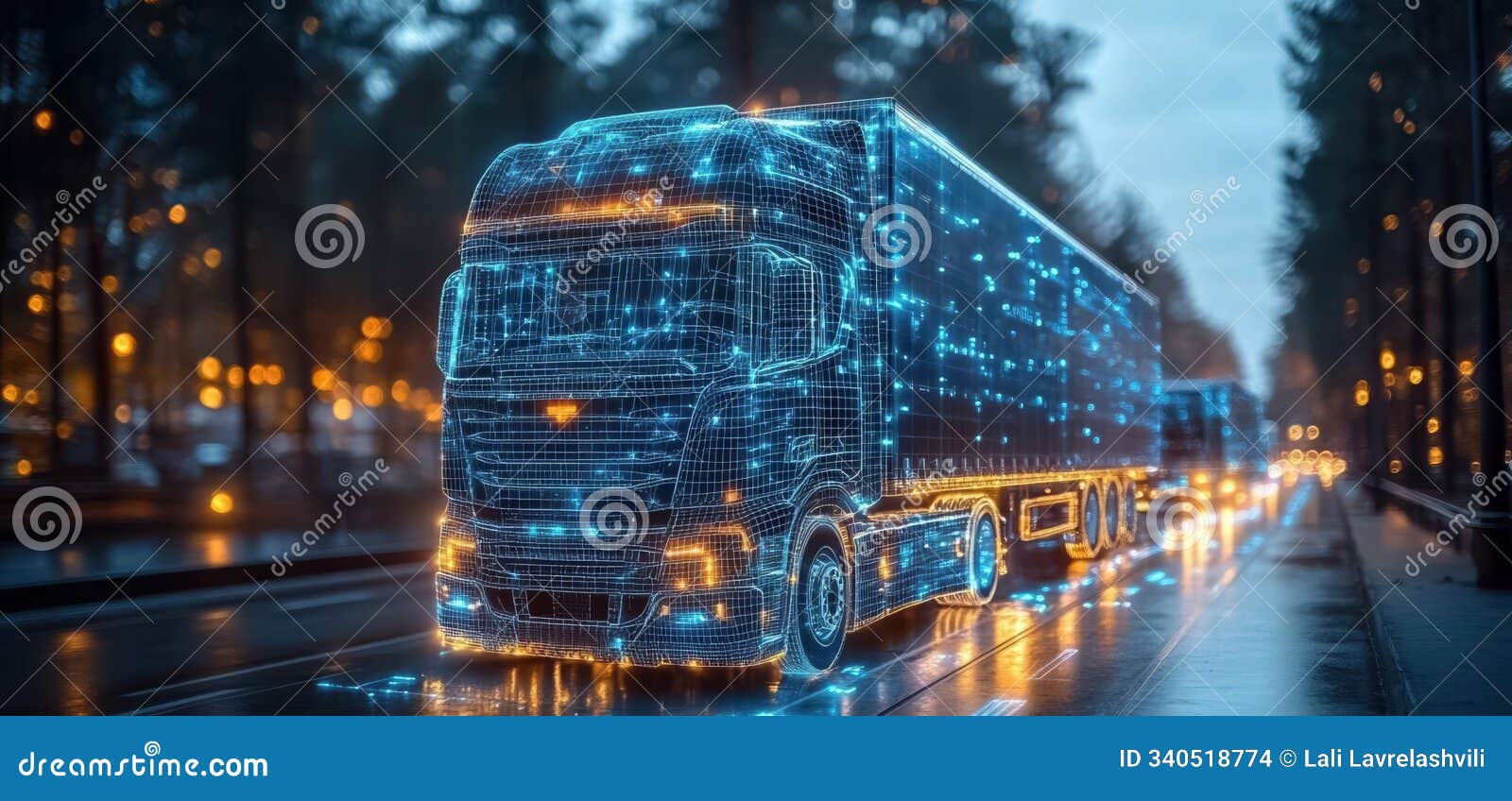 Futuristic Distribution Hub - AR Visualization of Smart Logistics ...