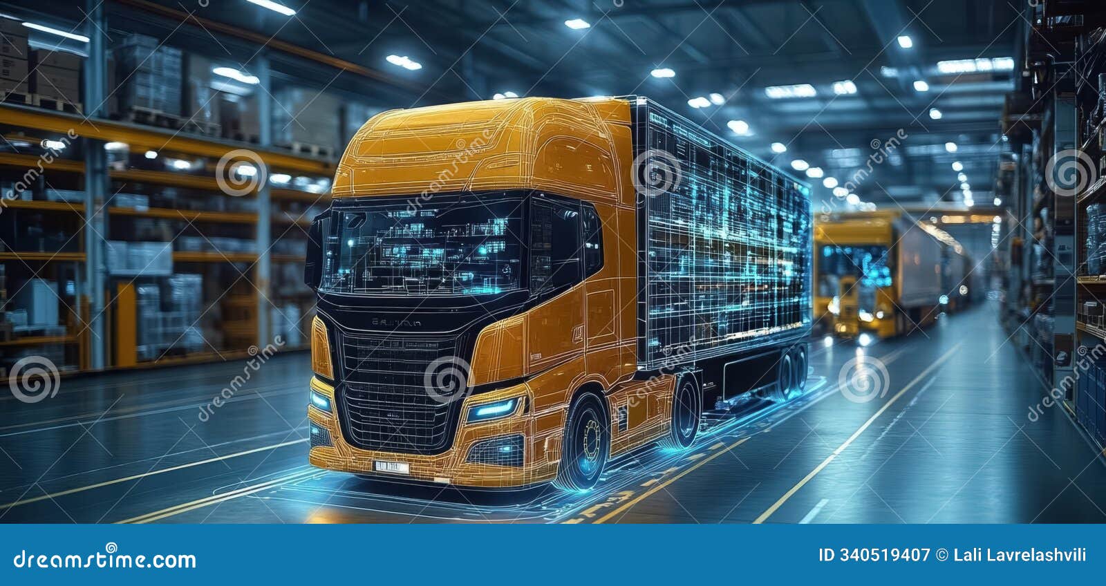Futuristic Distribution Hub - AR Visualization of Smart Logistics ...