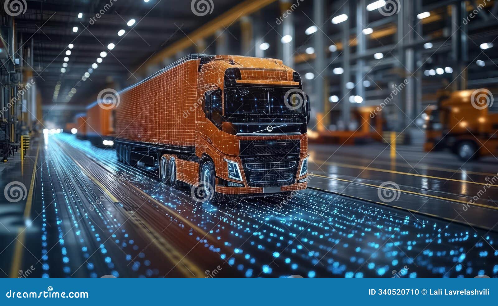 Futuristic Distribution Hub - AR Visualization of Smart Logistics ...