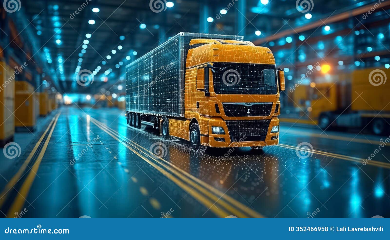 Futuristic Distribution Hub - AR Visualization of Smart Logistics ...