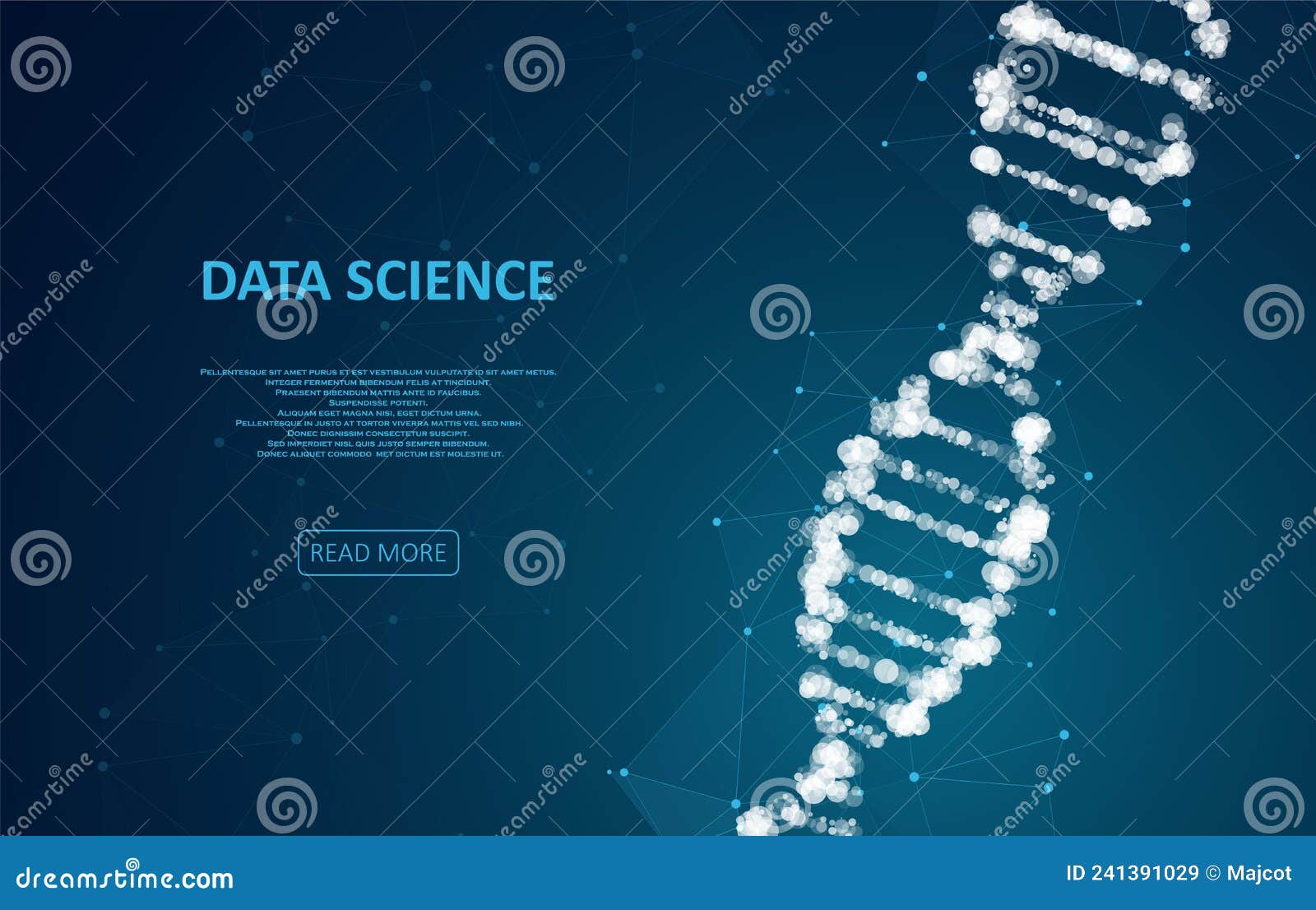 Futuristic DNA concept stock vector. Illustration of element - 241391029