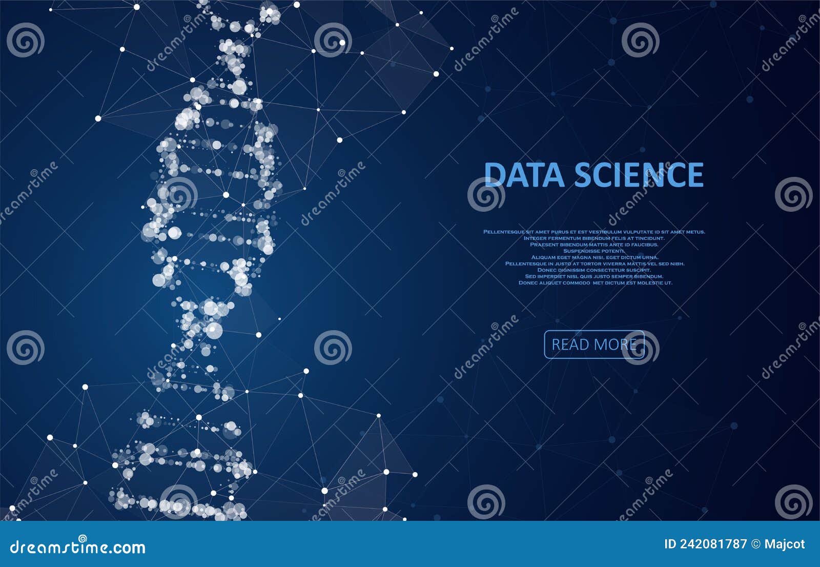 Futuristic DNA concept stock vector. Illustration of connection - 242081787